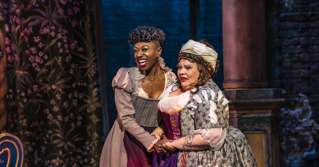 Imagery of the & Juliet musical shows colourful sets and The Greatest ...